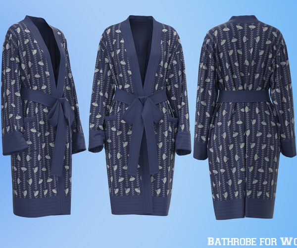 ArtStation - Bathrobe for Women, marvelous designer,clo3d | Resources