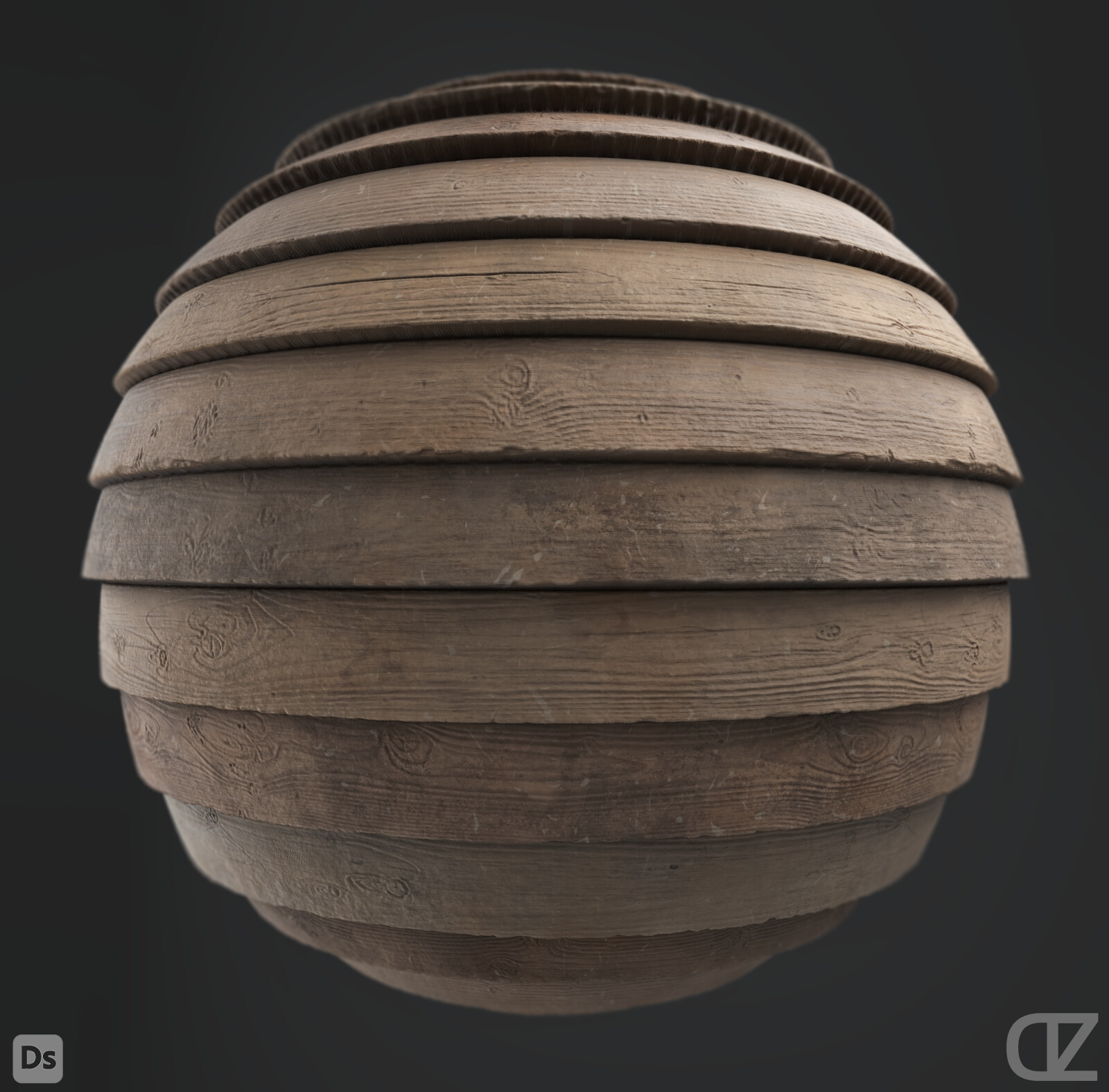 ArtStation - PBR - OVERLAPPING WOODEN WALL - 4K MATERIAL | Game Assets