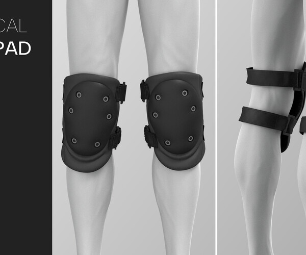 ArtStation - Tactical Knee Pad 01 - Marvelous Designer, CLO 3D | Resources