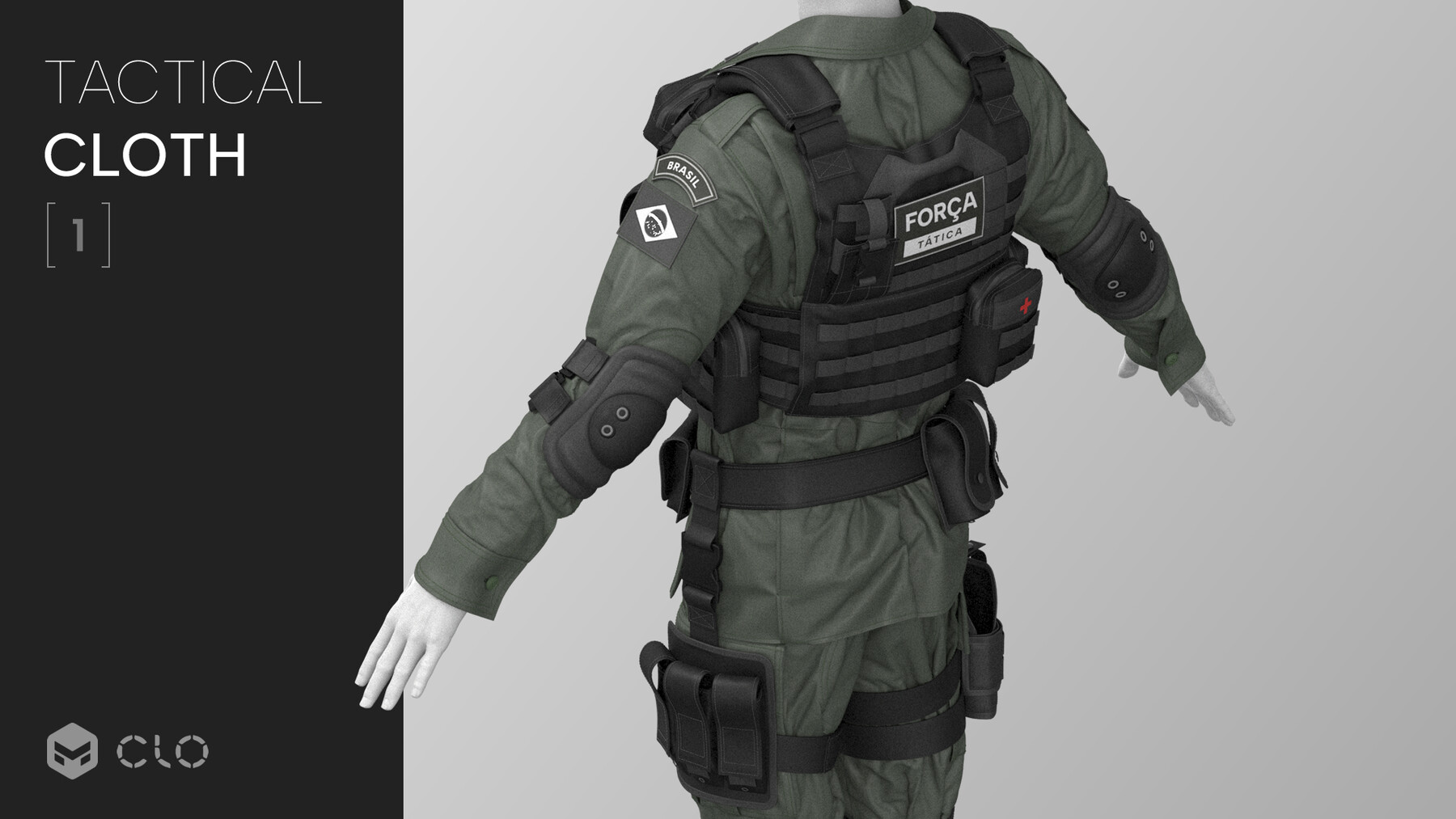 ArtStation - Tactical Cloth 01 - Marvelous Designer, CLO 3D | Resources