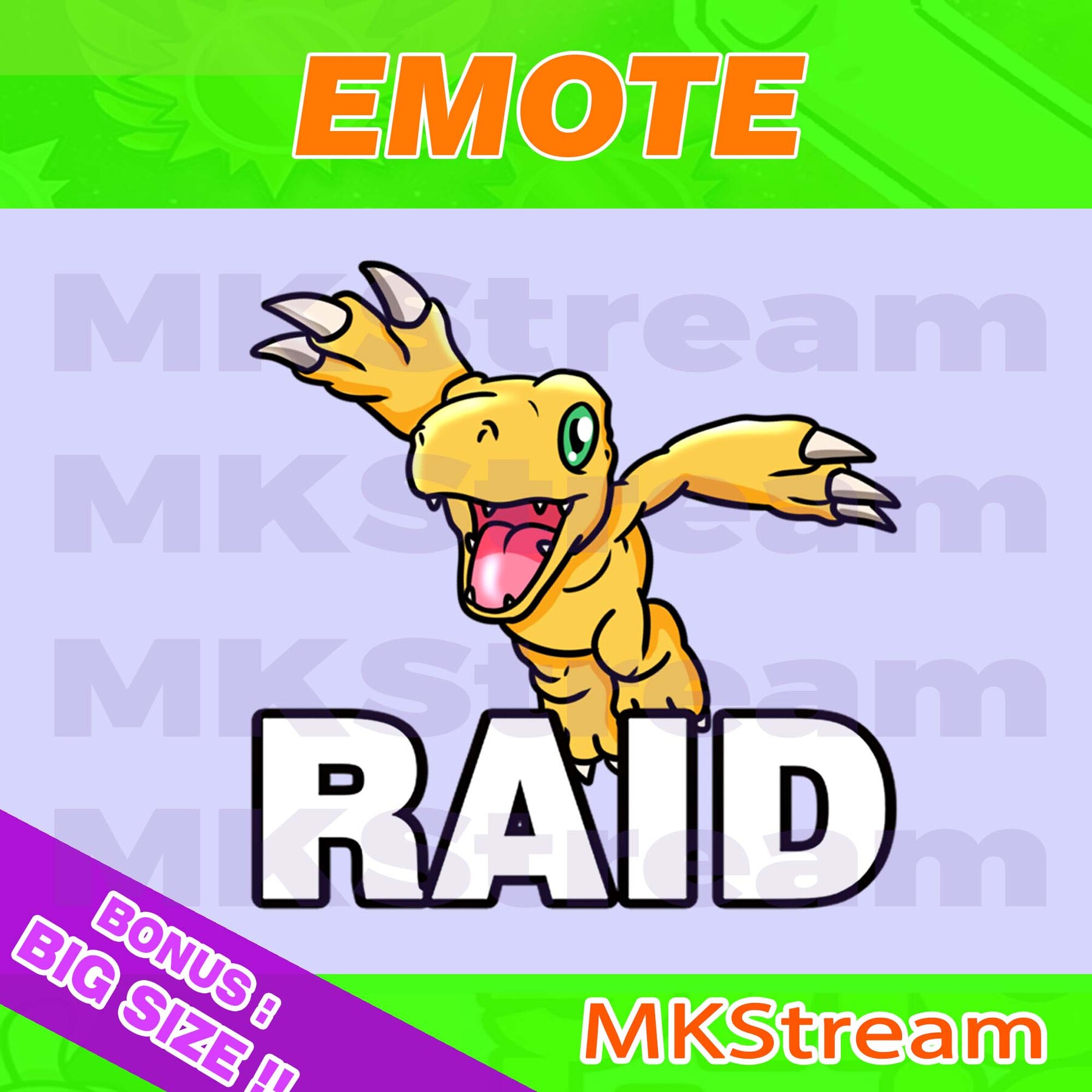 ArtStation - Twitch emotes digimon agumon raid | Artworks
