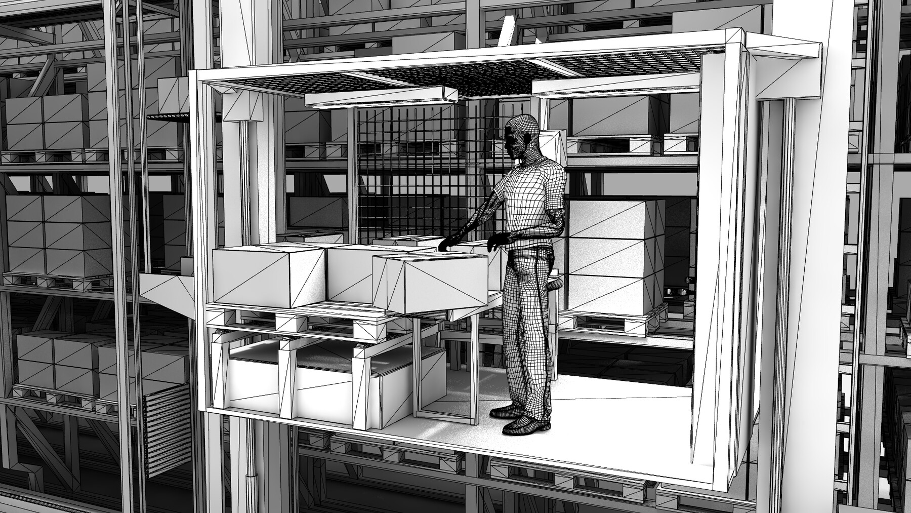 ArtStation - Warehouse storage elevator 3D model | Game Assets