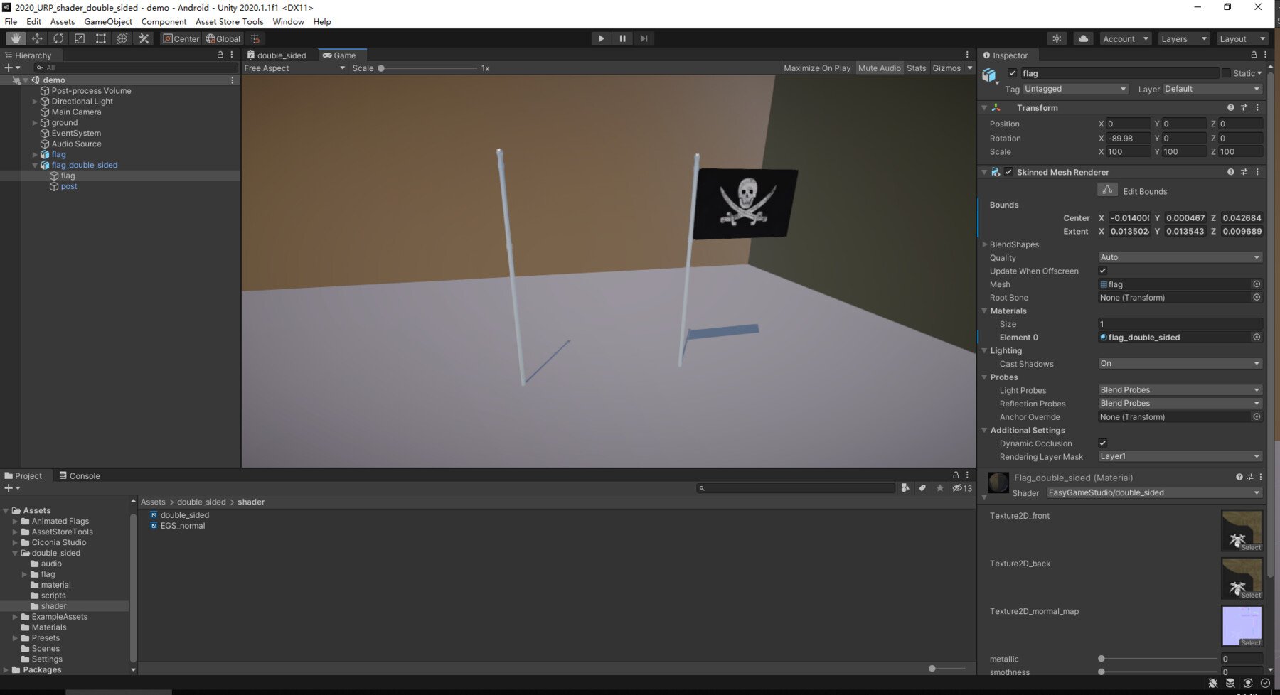 Artstation Unity Shader Double Sided Effect Game Assets
