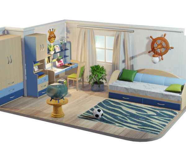 ArtStation - 3D model of a children's room | Resources