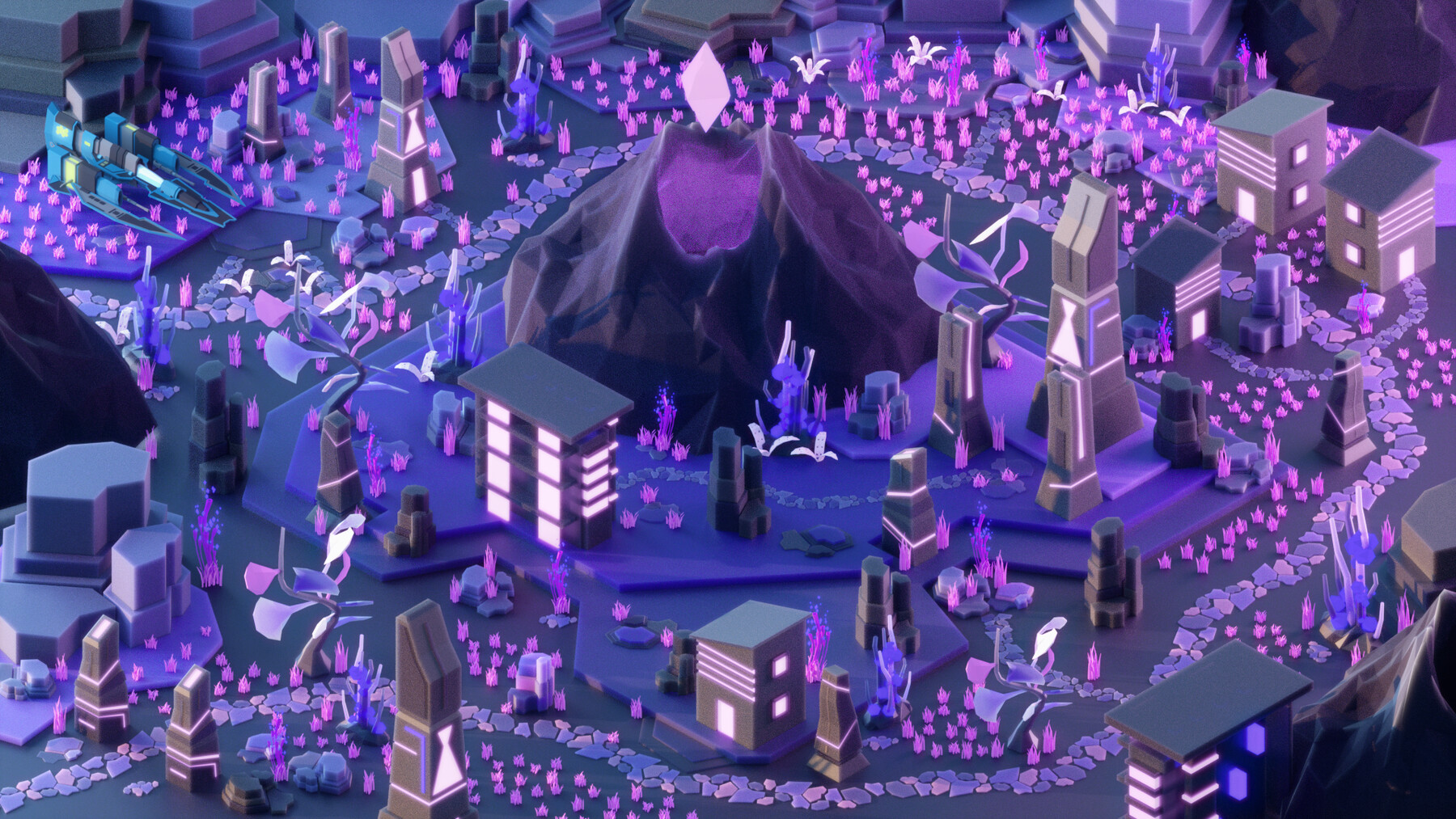 ArtStation - Low Poly Space Alien Worlds 3D Asset Pack | Game Assets