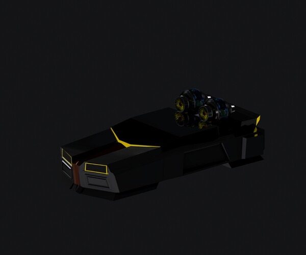 ArtStation - 3D model of Scifi jet car | Resources