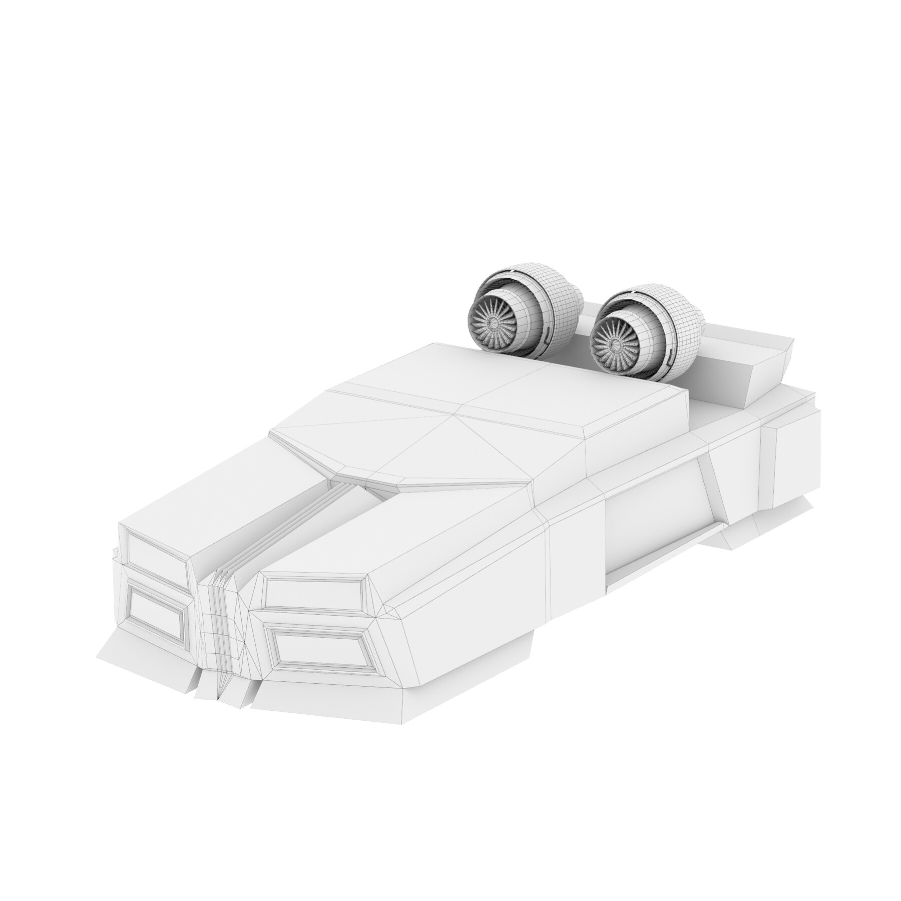 ArtStation - 3D model of Scifi jet car | Resources