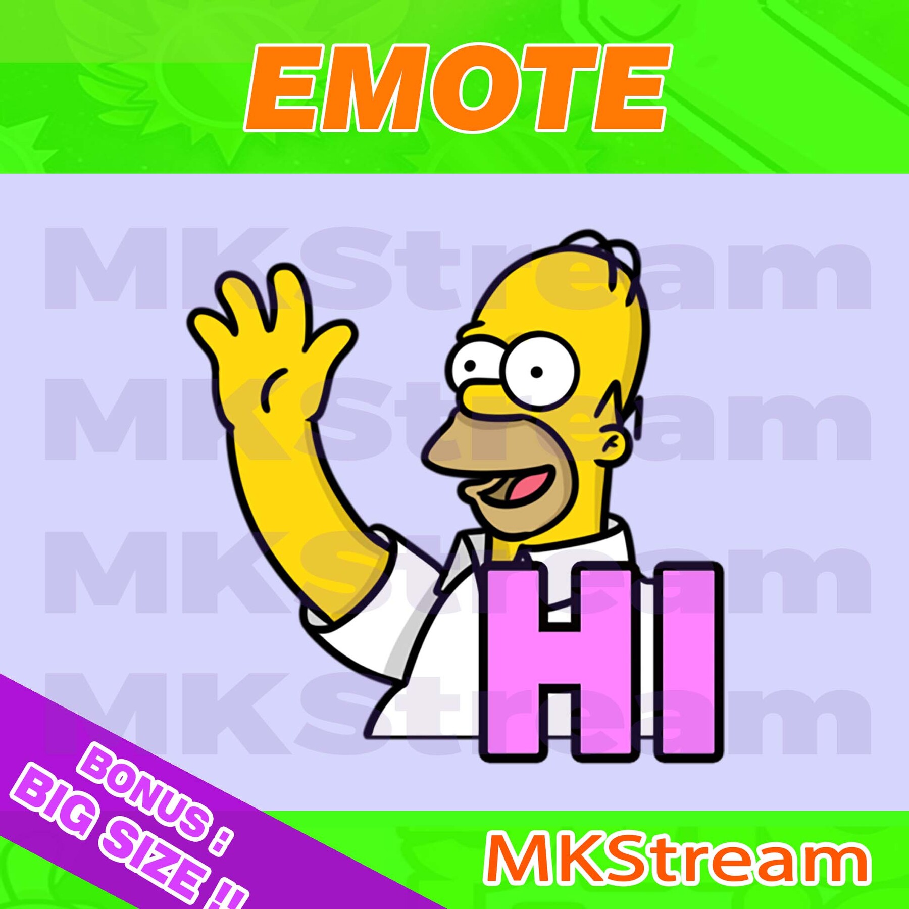 ArtStation - Twitch emotes the simpsons homer hi hello | Artworks