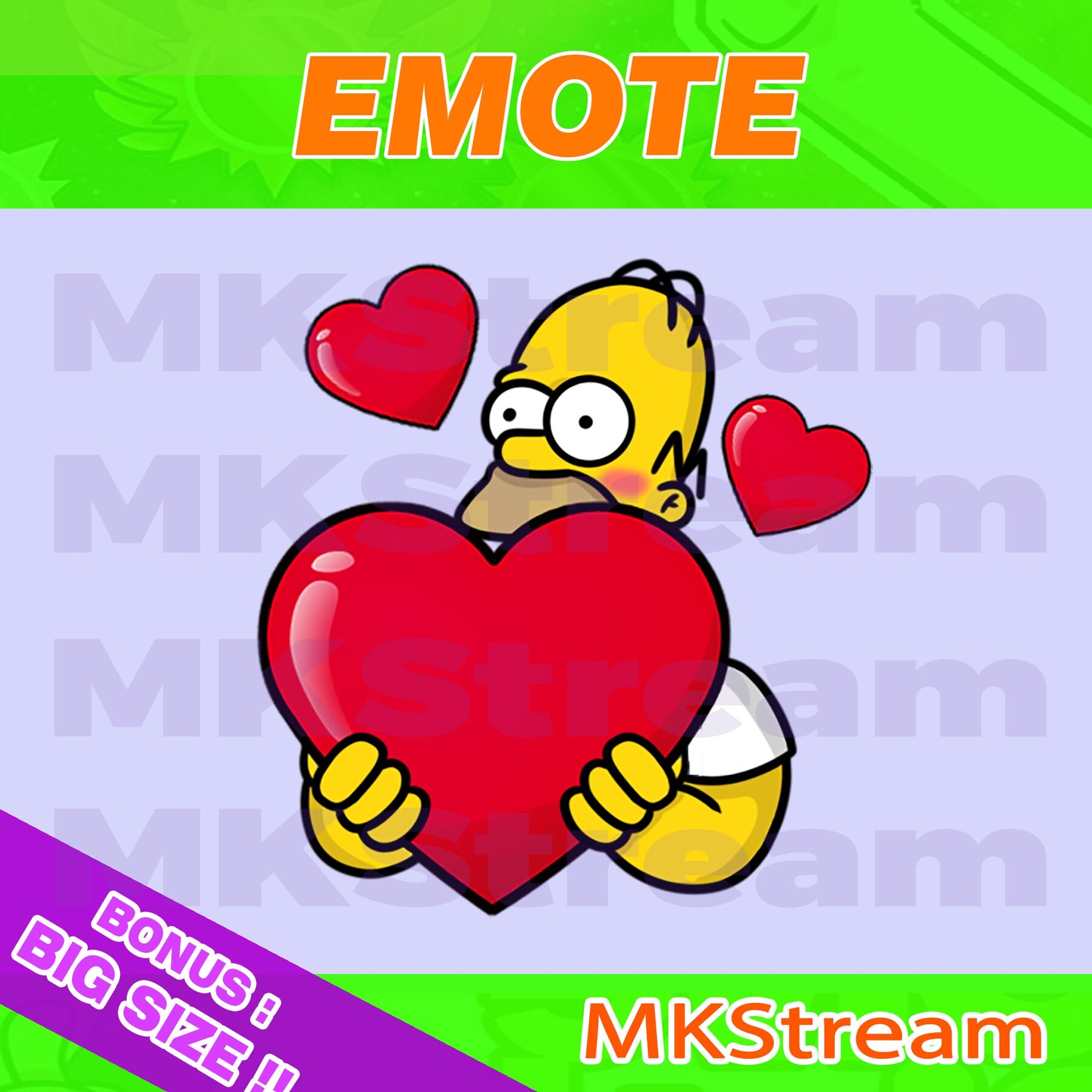 ArtStation - Twitch emotes the simpsons homer love | Artworks