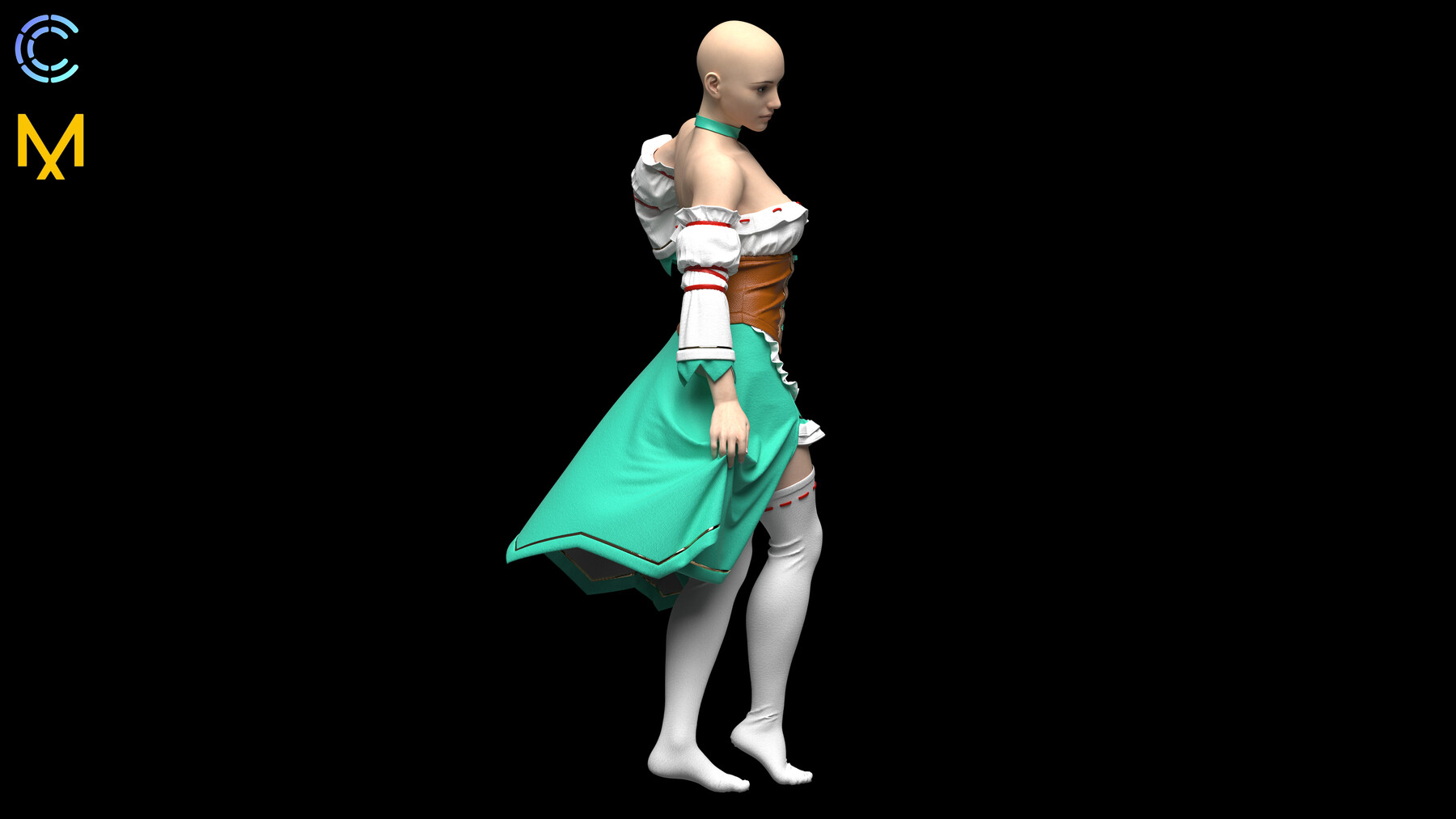 ArtStation - ELF BARMAID ANETTE. Marvelous Designer , Clo 3D project ...