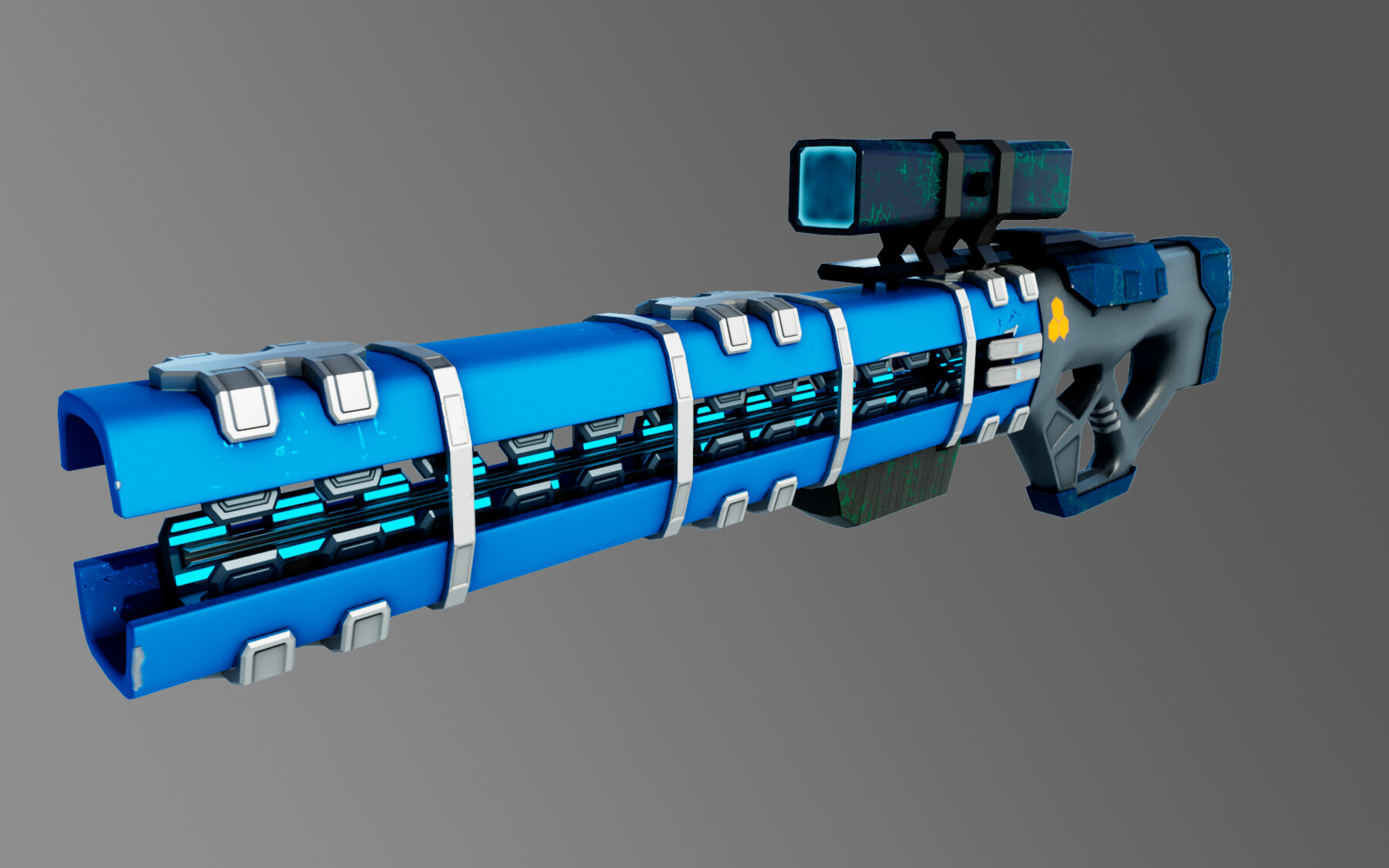 ArtStation - Gauss magnetic gun, Low-poly, 3D model | Resources