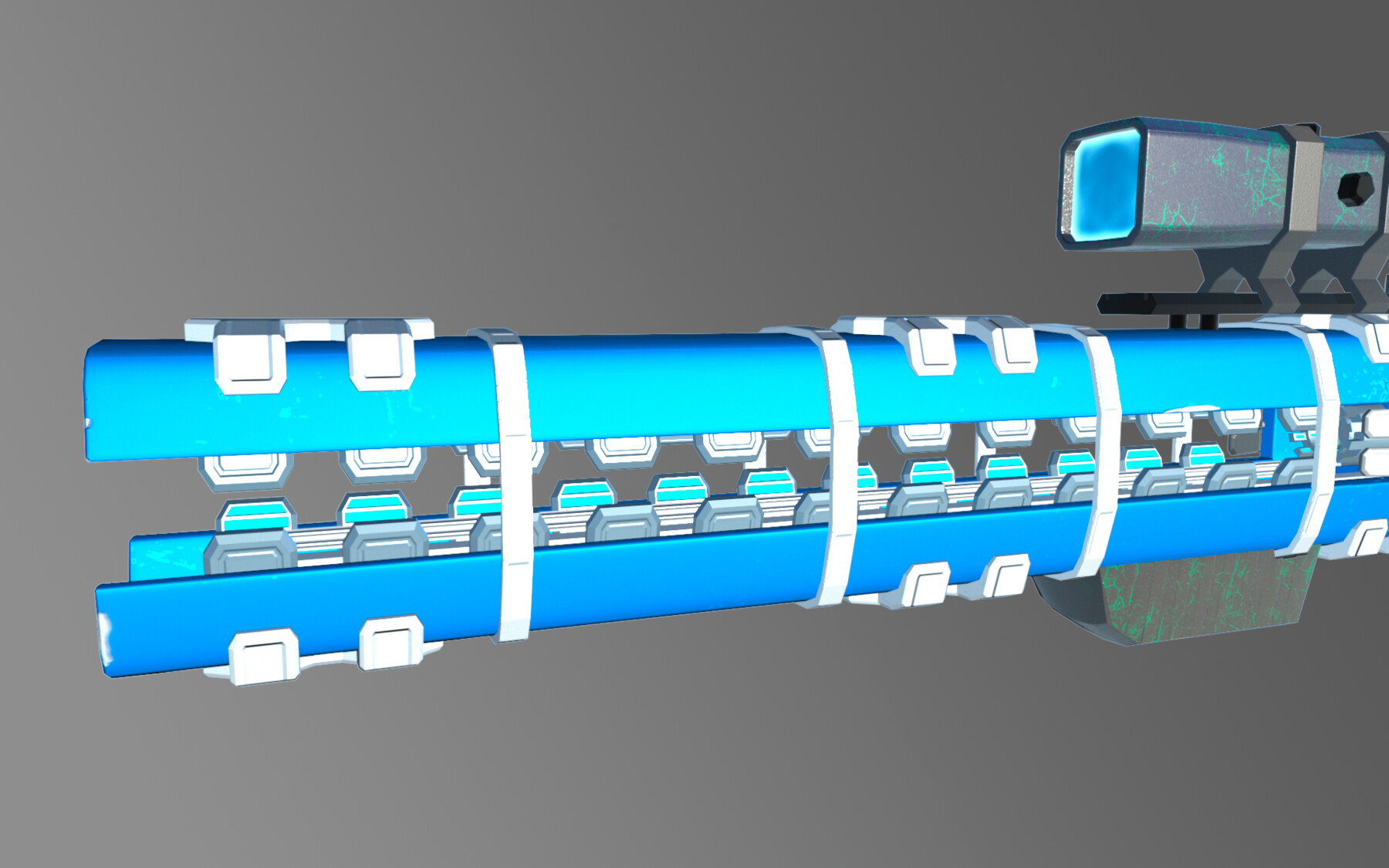 ArtStation - Gauss magnetic gun, Low-poly, 3D model | Resources