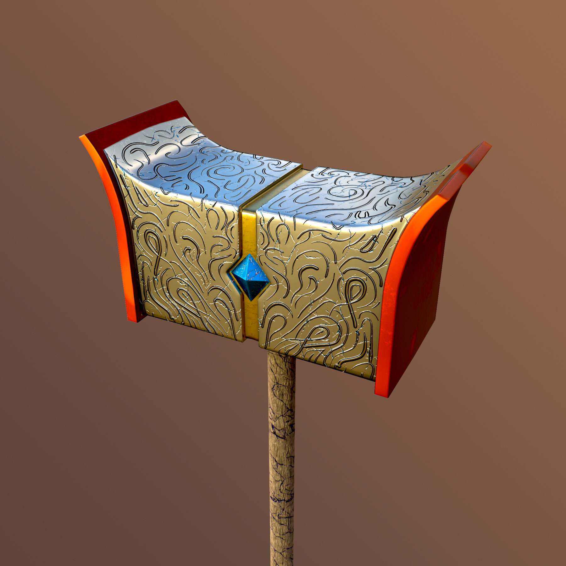 ArtStation - Two-Handed Hammer, Low-poly, 3D model | Resources
