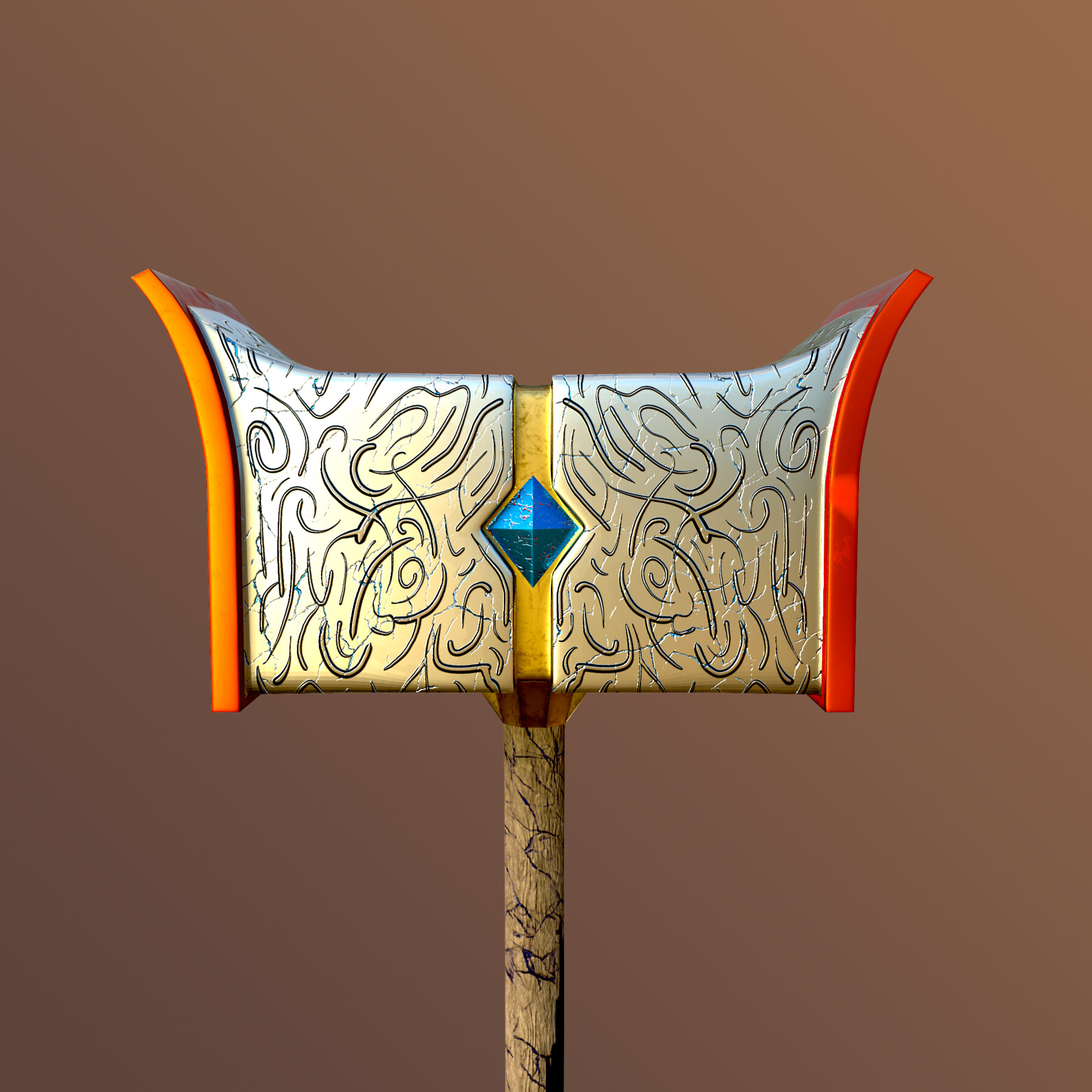ArtStation - Two-Handed Hammer, Low-poly, 3D model | Resources