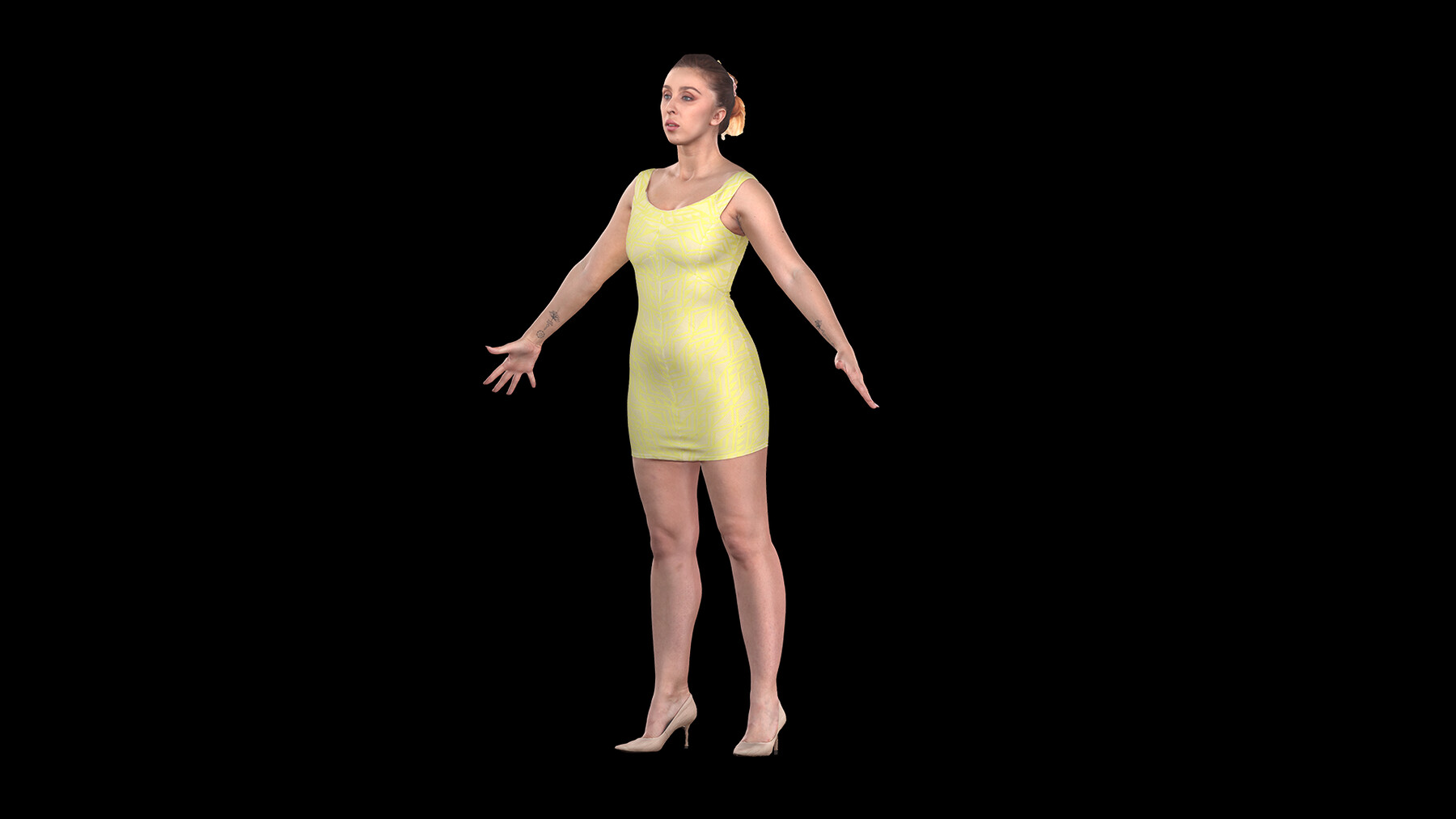 ArtStation - Clean A Pose Scan | Mia Brown Dressed | Resources