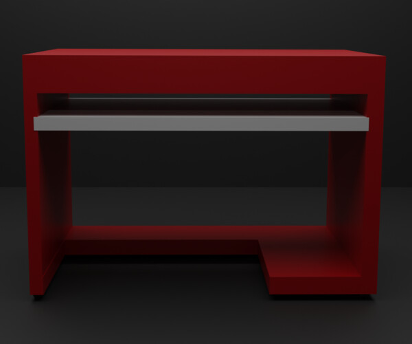 ArtStation - Simple red PC table | Game Assets