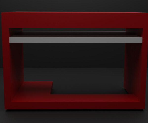 ArtStation - Simple red PC table | Game Assets