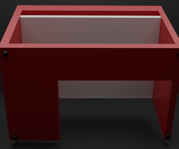 ArtStation - Simple red PC table | Game Assets