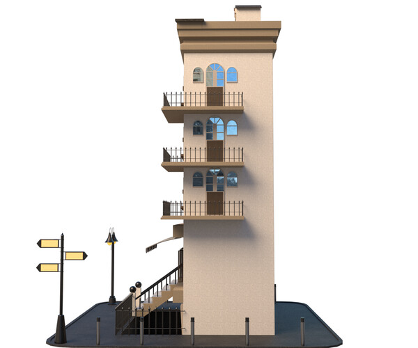 ArtStation - Cartoon Building | Resources