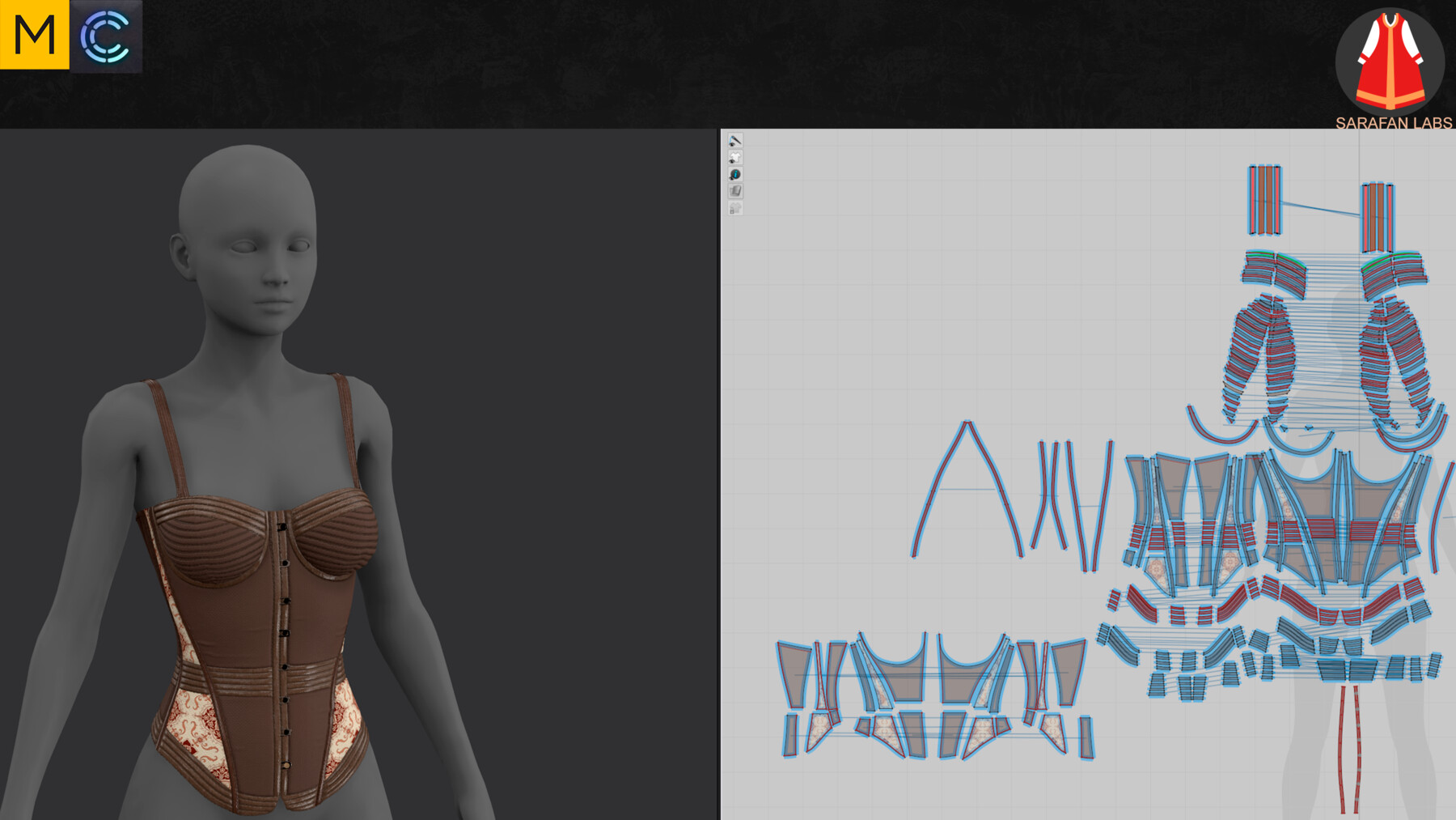 ArtStation - Set of women`s Leather Corsets | Resources