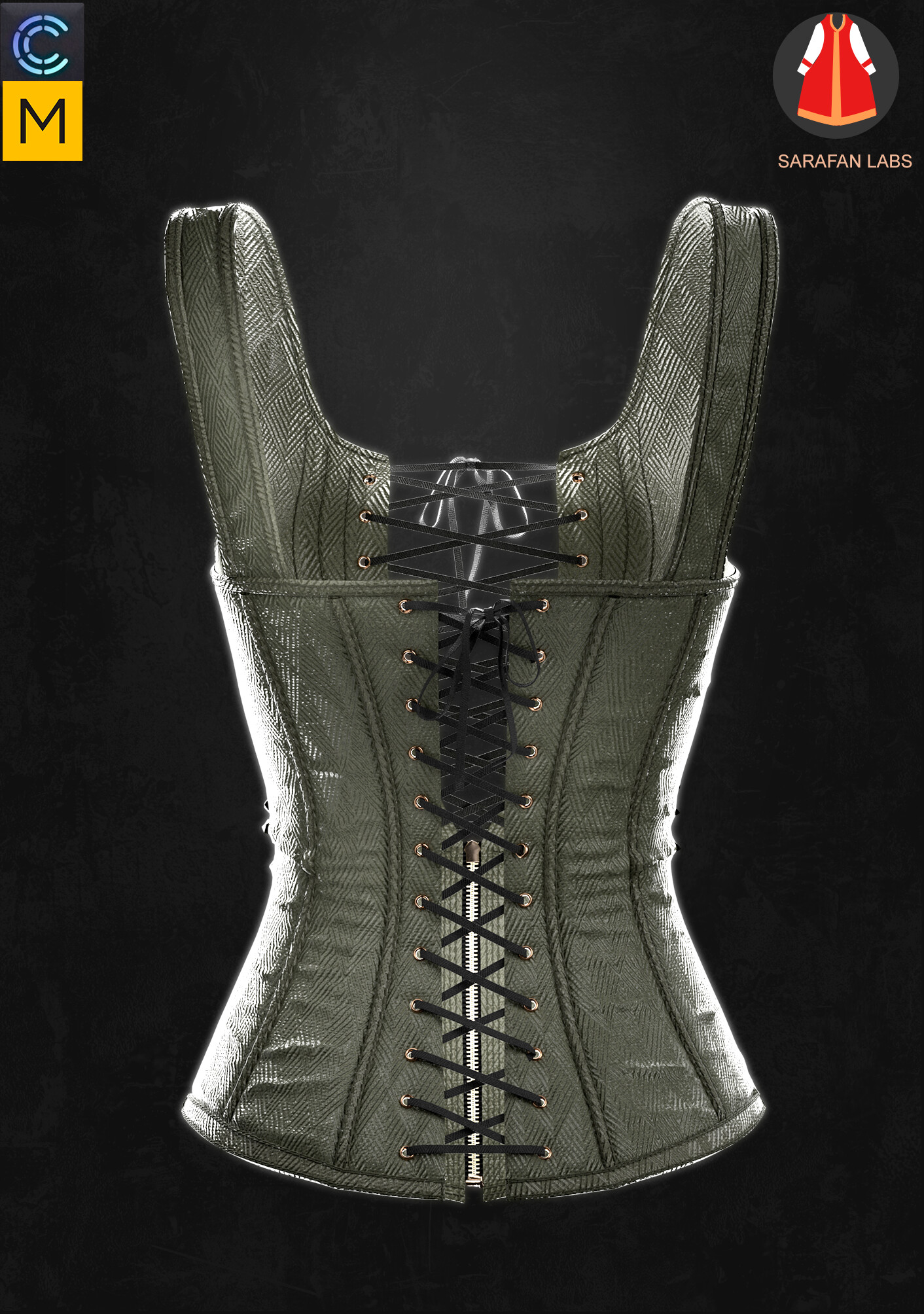 ArtStation - Set of women`s Leather Corsets | Resources