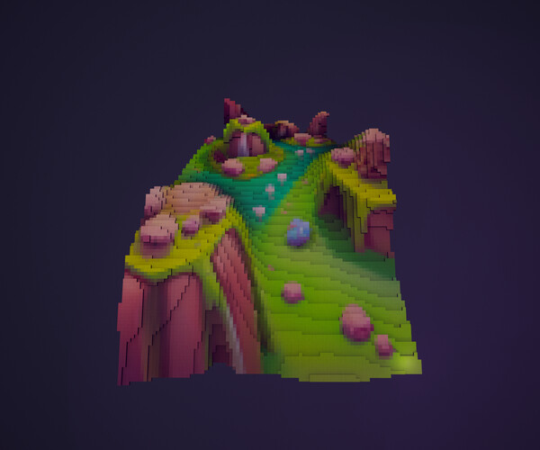 ArtStation - Voxel world Iso Kid 500 fbx kit | Game Assets