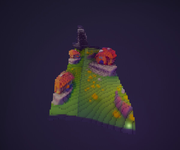 ArtStation - Voxel world Iso Kid 500 fbx kit | Game Assets