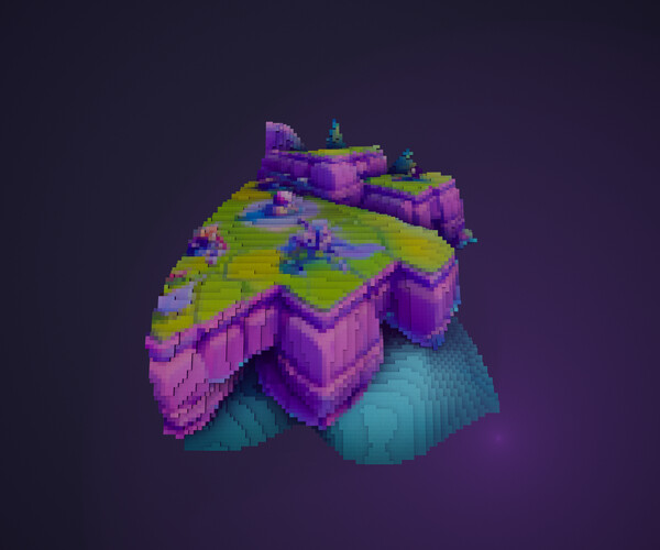 ArtStation - Voxel World Start 1000 fbx kit | Resources