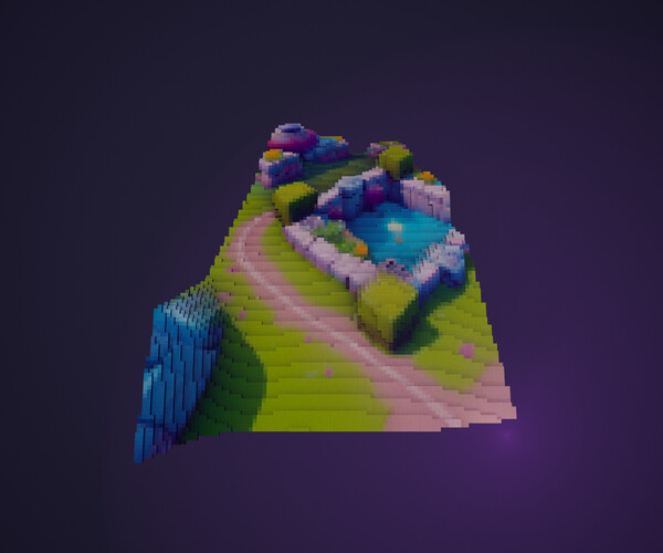 ArtStation - Voxel World Start 1000 fbx kit | Resources