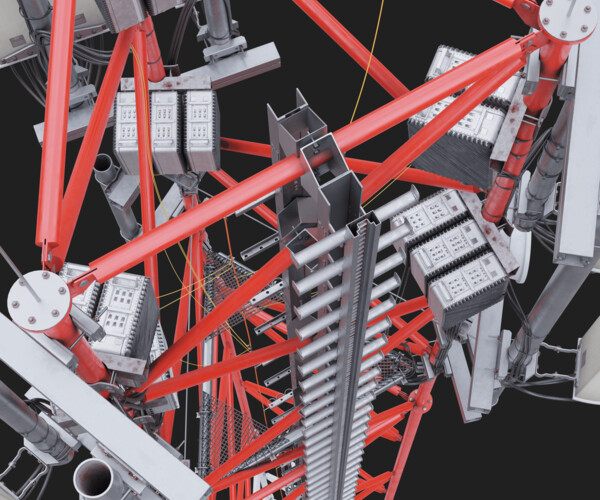 ArtStation - Telecommunication Cellphone Tower 3D Model | Resources