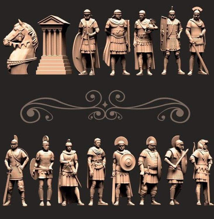 ArtStation - Roman chess (STL) | Resources