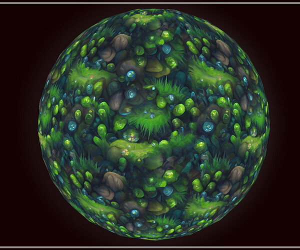 ArtStation - Grass Magic Forest Floor: 20 TEXTURES (Hand-painted ...