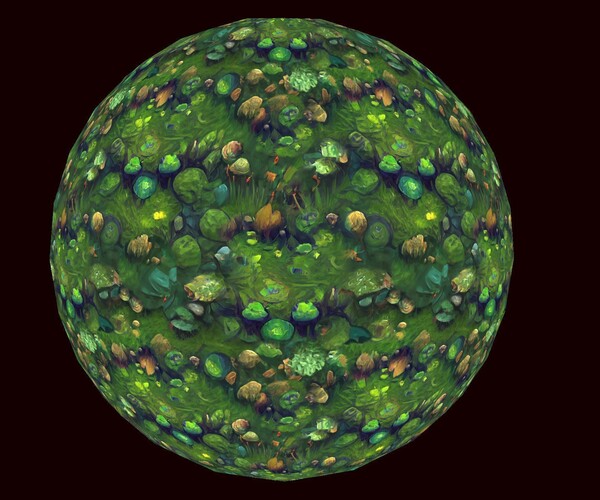 ArtStation - Grass Magic Forest Floor: 20 TEXTURES (Hand-painted ...