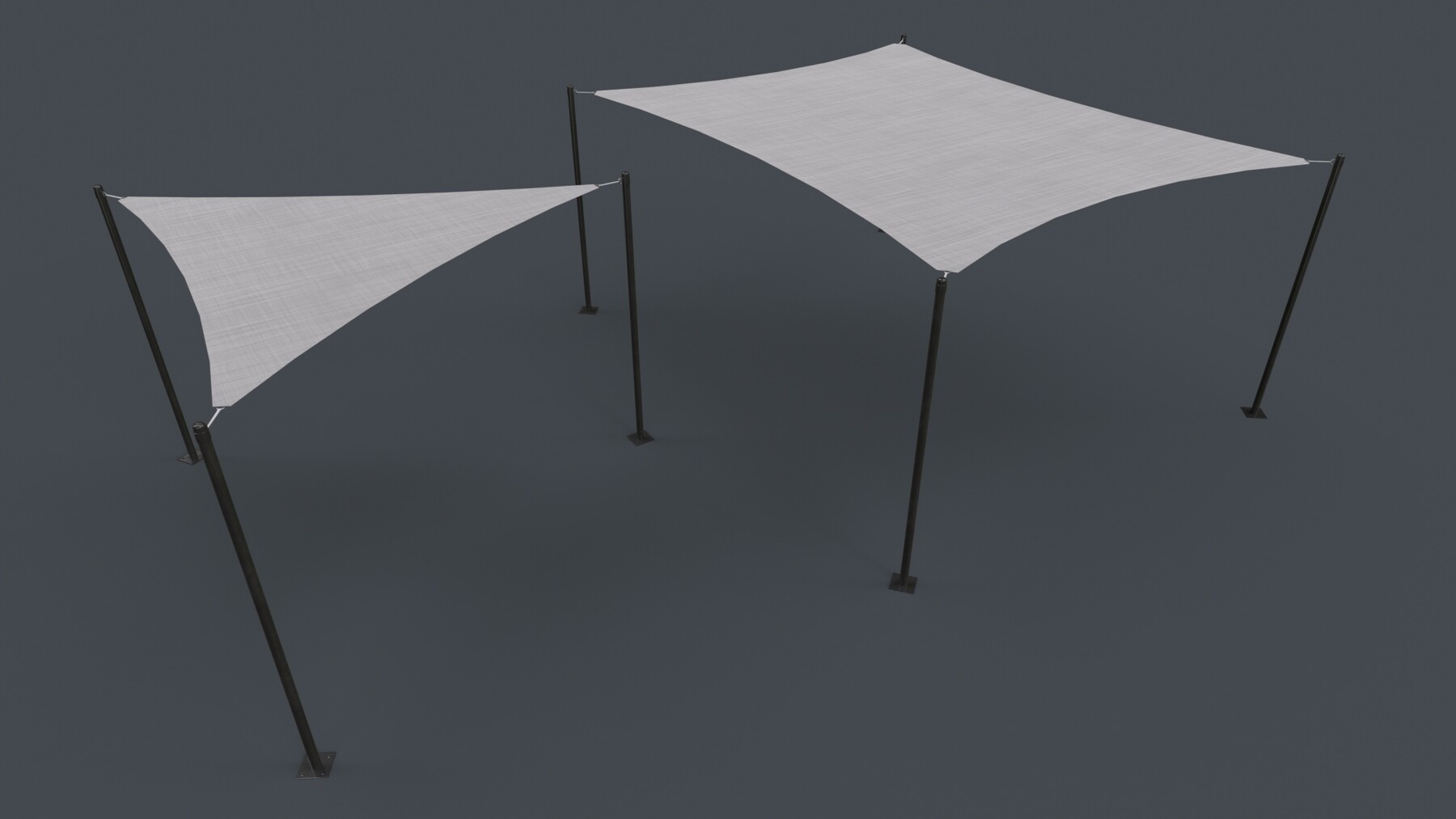 ArtStation - PBR Sun Shade Sails | Game Assets