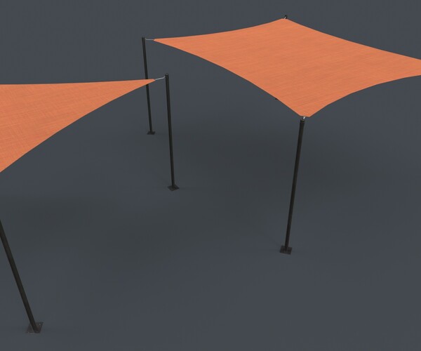 ArtStation - PBR Sun Shade Sails | Game Assets