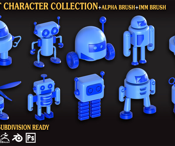 ArtStation - Robot characters collection_Vol_01 | Game Assets