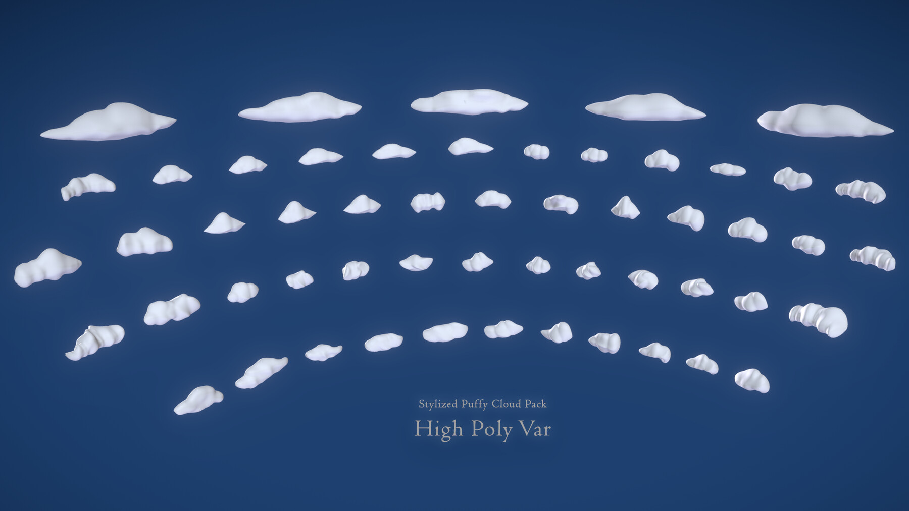 ArtStation - Puffy Stylized Clouds Pack V2 | Resources