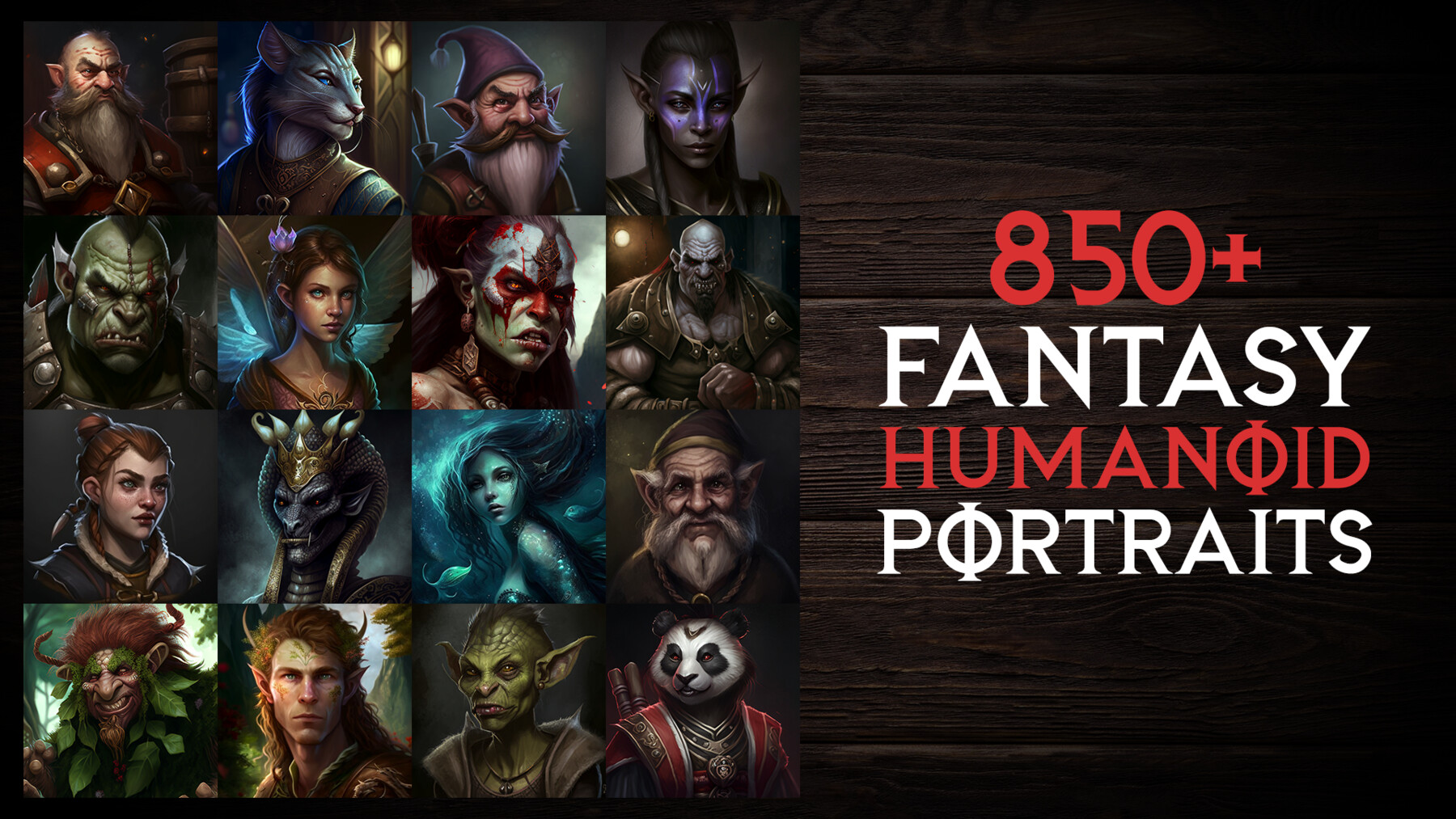 ArtStation - Fantasy Humanoid Portraits | Game Assets