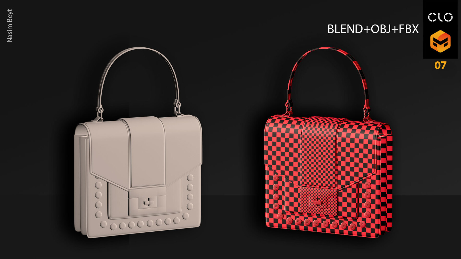 ArtStation - 10 WOMEN'S BAGS with UVs (VOL.01). BLENDER PROJECTS+OBJ ...