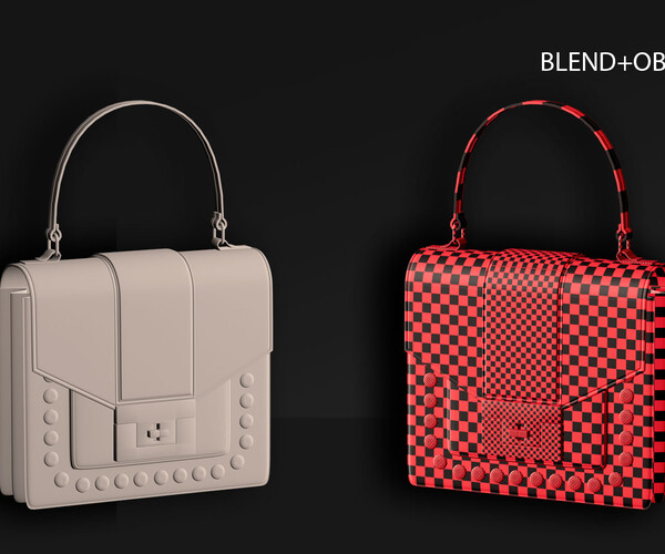ArtStation - 10 WOMEN'S BAGS with UVs (VOL.01). BLENDER PROJECTS+OBJ ...
