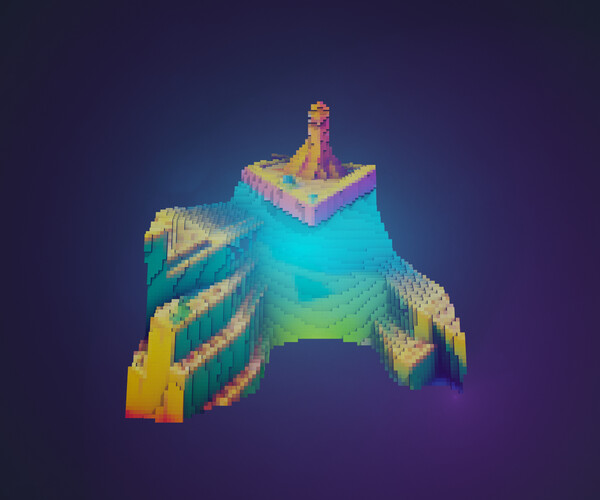 ArtStation - Voxel World Hdr 500 fbx kit | Game Assets