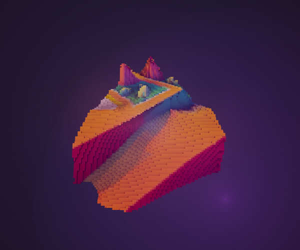 ArtStation - Voxel World Hdr 500 fbx kit | Game Assets