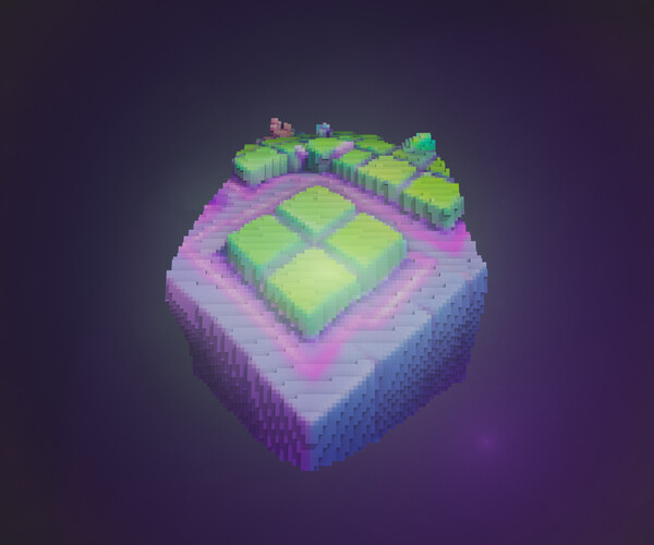 ArtStation - Voxel world happy color 300 fbx kit | Game Assets