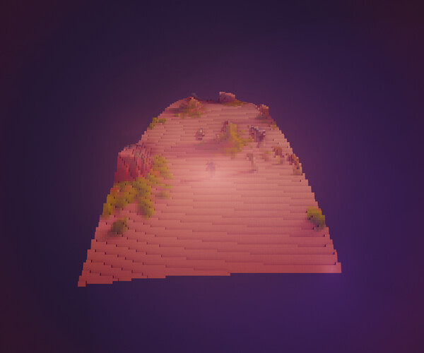 ArtStation - Voxel world desert 100 fbx kit | Game Assets