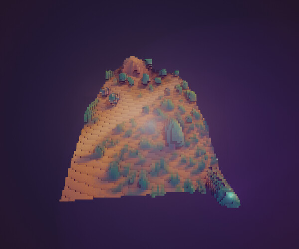 ArtStation - Voxel world desert 100 fbx kit | Game Assets