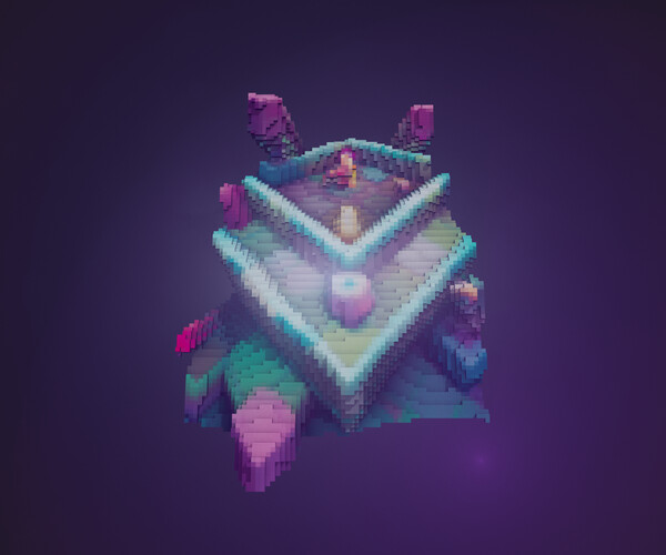 ArtStation - Voxel world happy color 300 fbx kit | Game Assets
