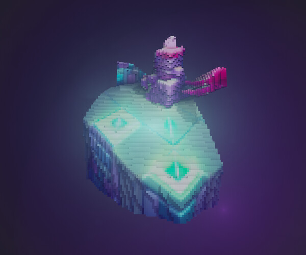 ArtStation - Voxel world happy color 300 fbx kit | Game Assets
