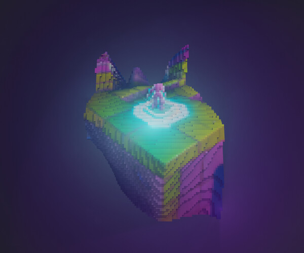 ArtStation - Voxel world happy color 300 fbx kit | Game Assets
