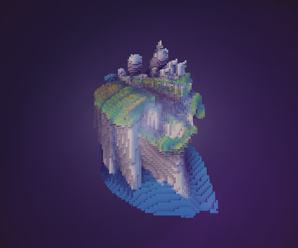 ArtStation - Voxel world lab 160 fbx vertex color | Game Assets