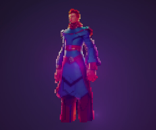 ArtStation - Voxel world tower 340 fbx vertex color | Game Assets